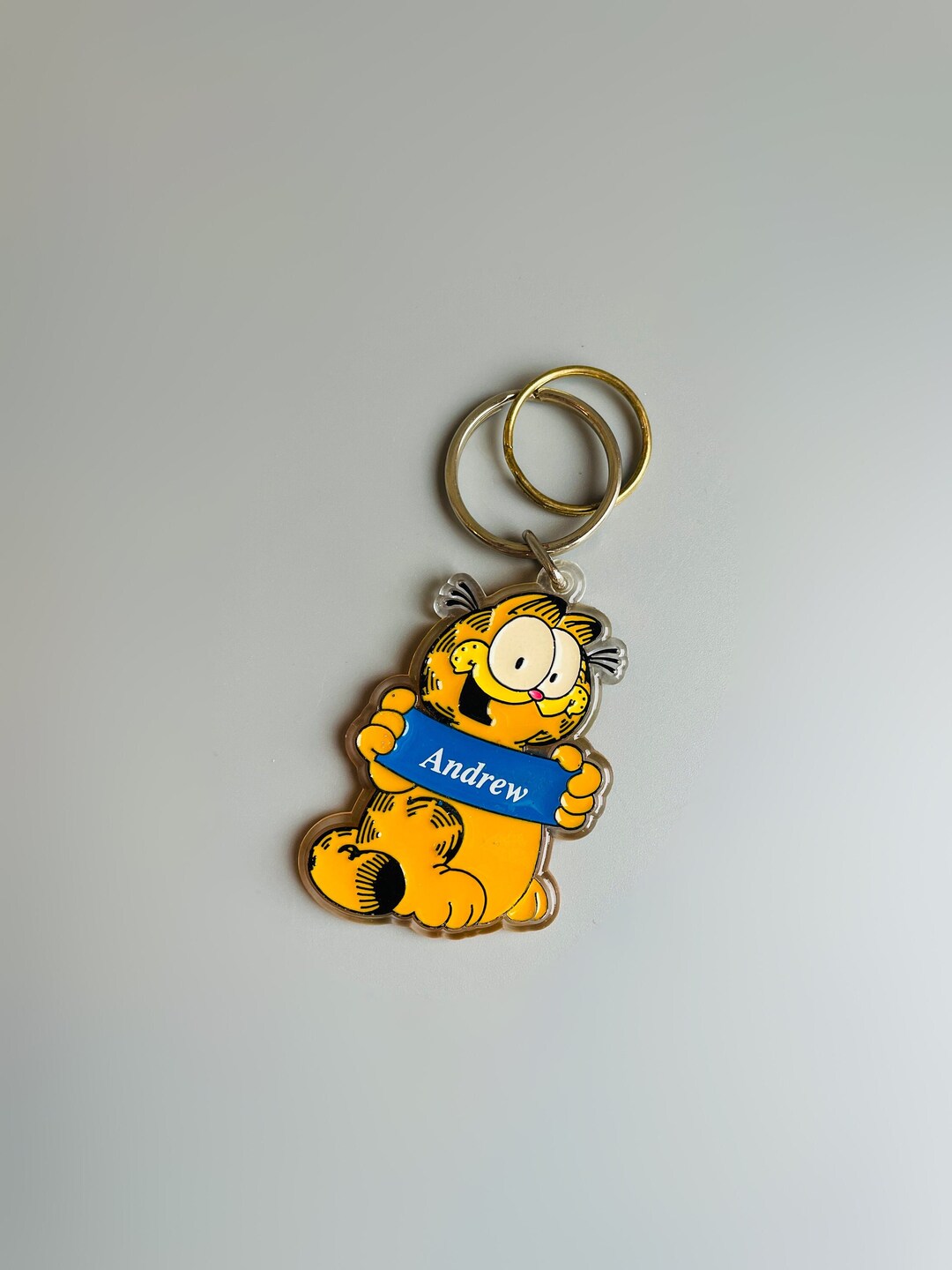 Vintage Garfield Andrew Keyring, Andrew Name Keychain, Retro 90's 80's ...