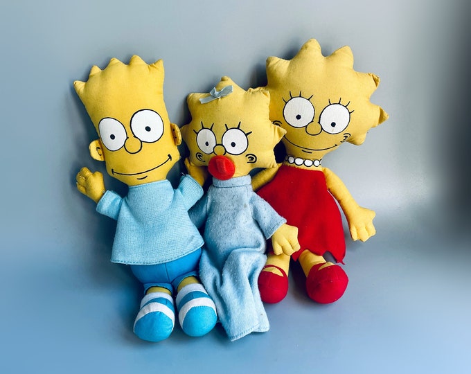 Simpsons Plush Rag Dolls, CHOOSE YOUR OWN, 90's Simpsons, 1990 Bart ...