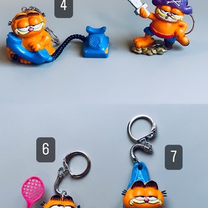 Vintage Garfield Keychains, CHOOSE YOUR OWN, Retro Garfield Key Rings ...