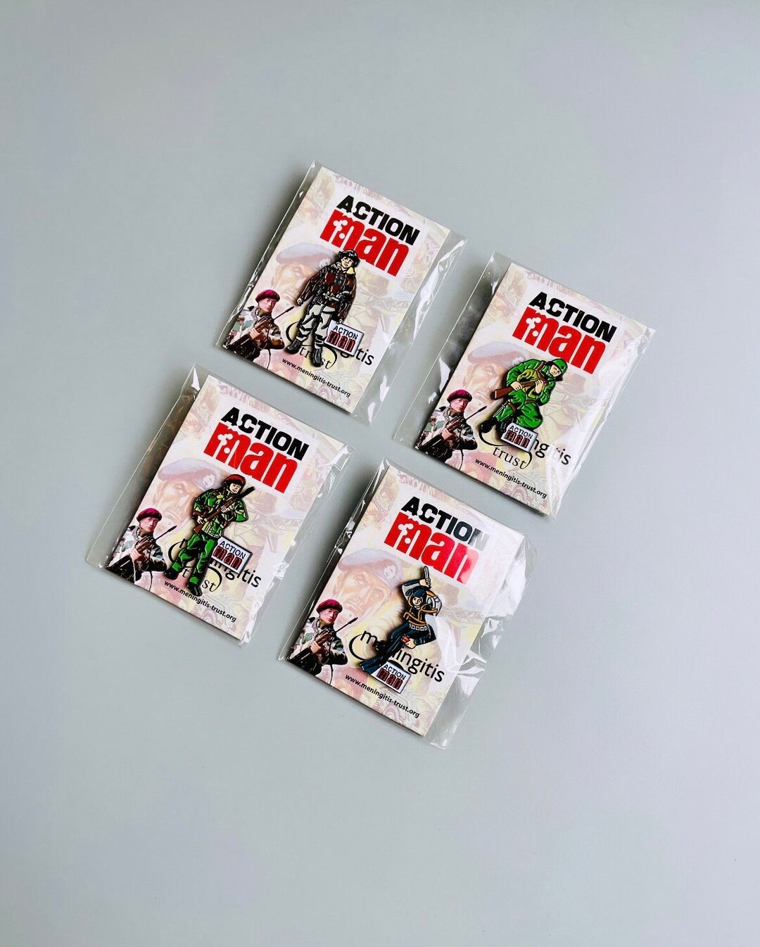 Action Man Pin Badge Meningitis Charity Badges, 90's 2000's Action Man ...
