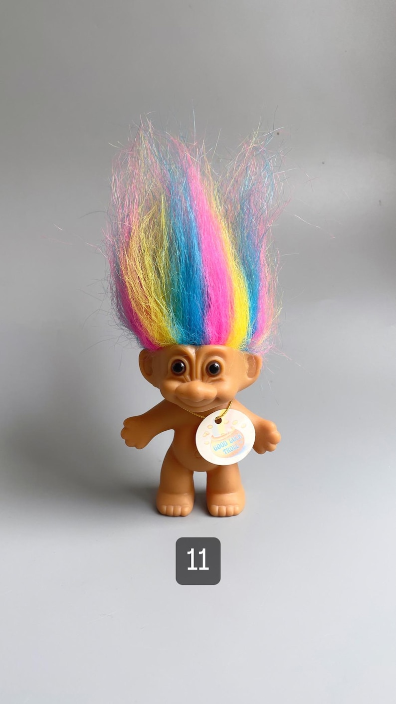 Rainbow Haired Troll, CHOOSE YOUR OWN, Vintage 90's Colourful Troll ...