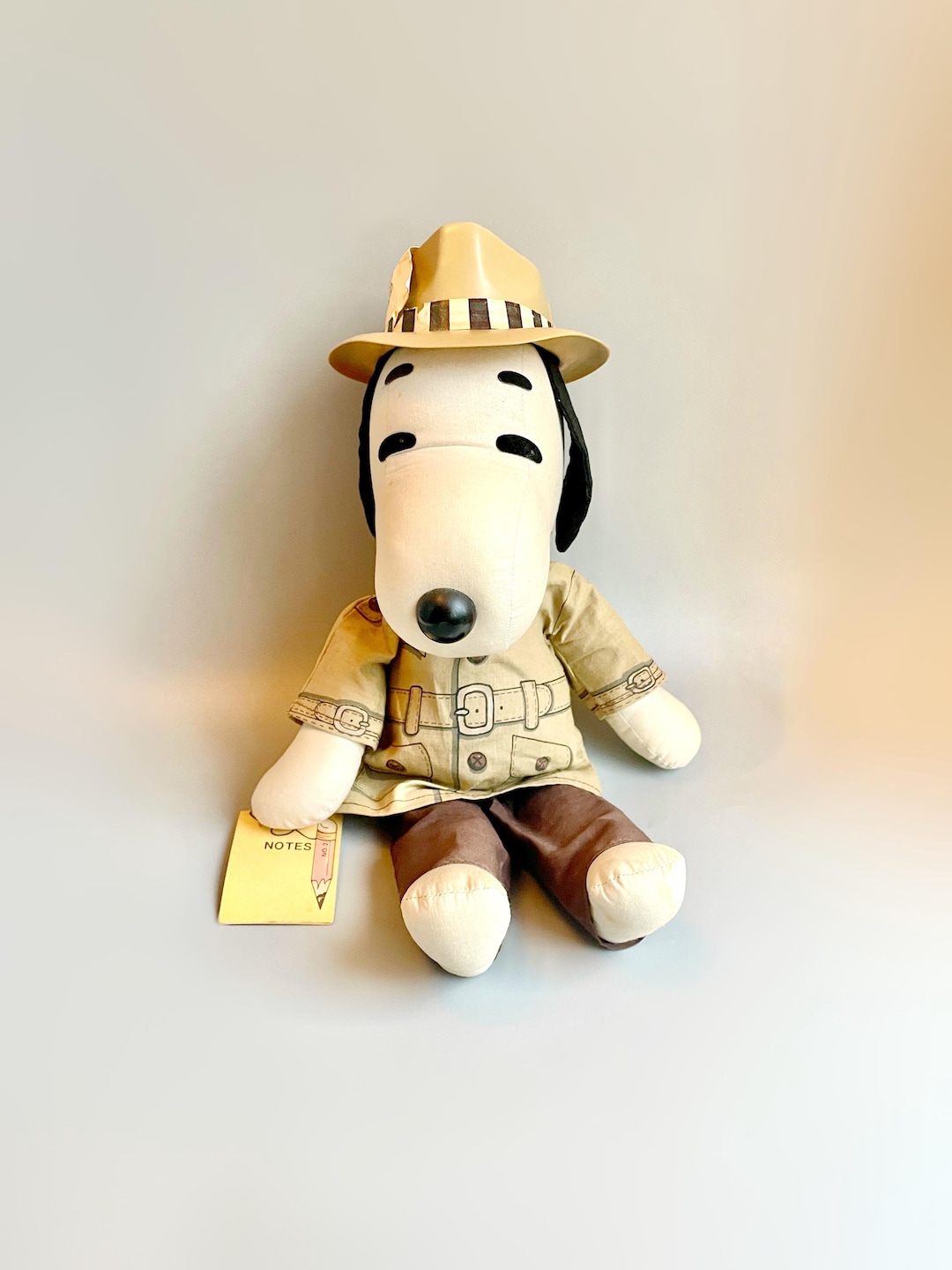 Reporter Snoopy Rag Doll, 70's Snoopy Peanuts Reporter With Hate ...