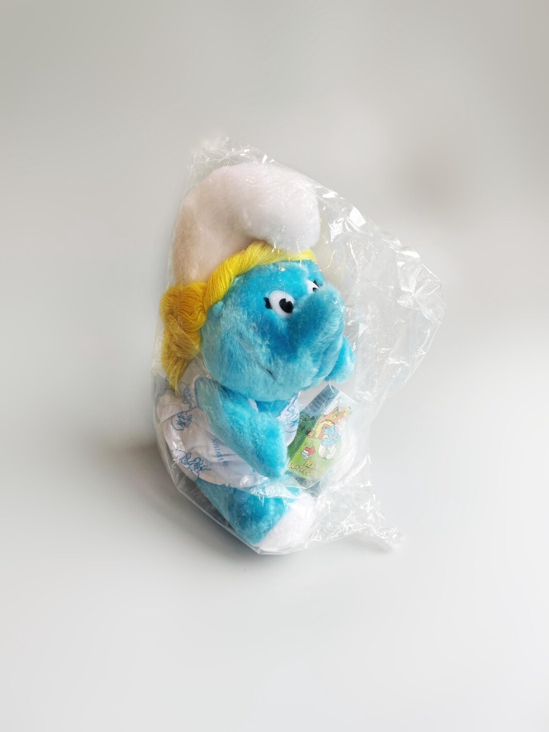 Vintage Smurfette Plush, 7" Sealed Smurf Plush Vintage 80's Peyo Smurf ...