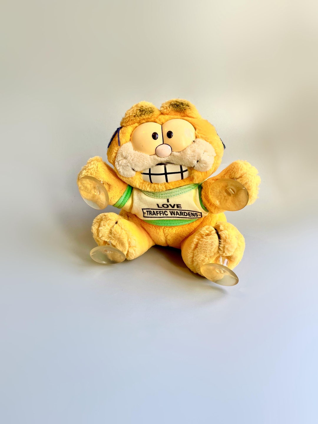 80's Garfield Plush Window Clinger, I Love Traffic Wardens, Stuck on ...
