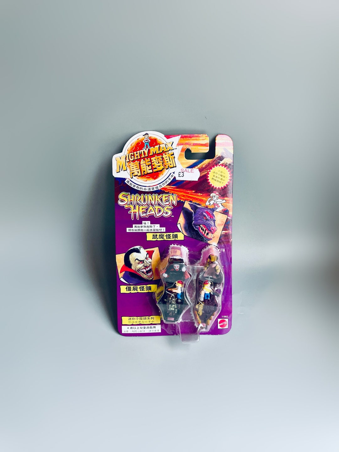 Mighty Max Shunken Head 2 Pack Carded, Mighty Max Vampyre & Rat Trap ...