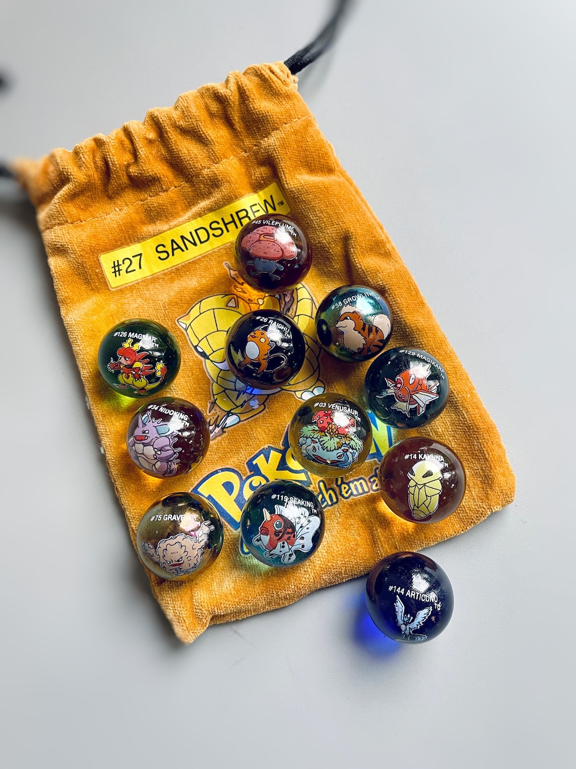 Pokemon Marbles #01-#62, CHOOSE YOUR OWN, Vintage Pokemon Marbles, Holo ...