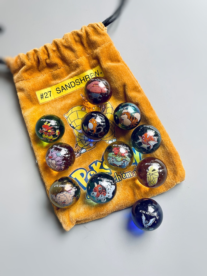 Pokemon Marbles #01-#62, CHOOSE YOUR OWN, Vintage Pokemon Marbles, Holo ...