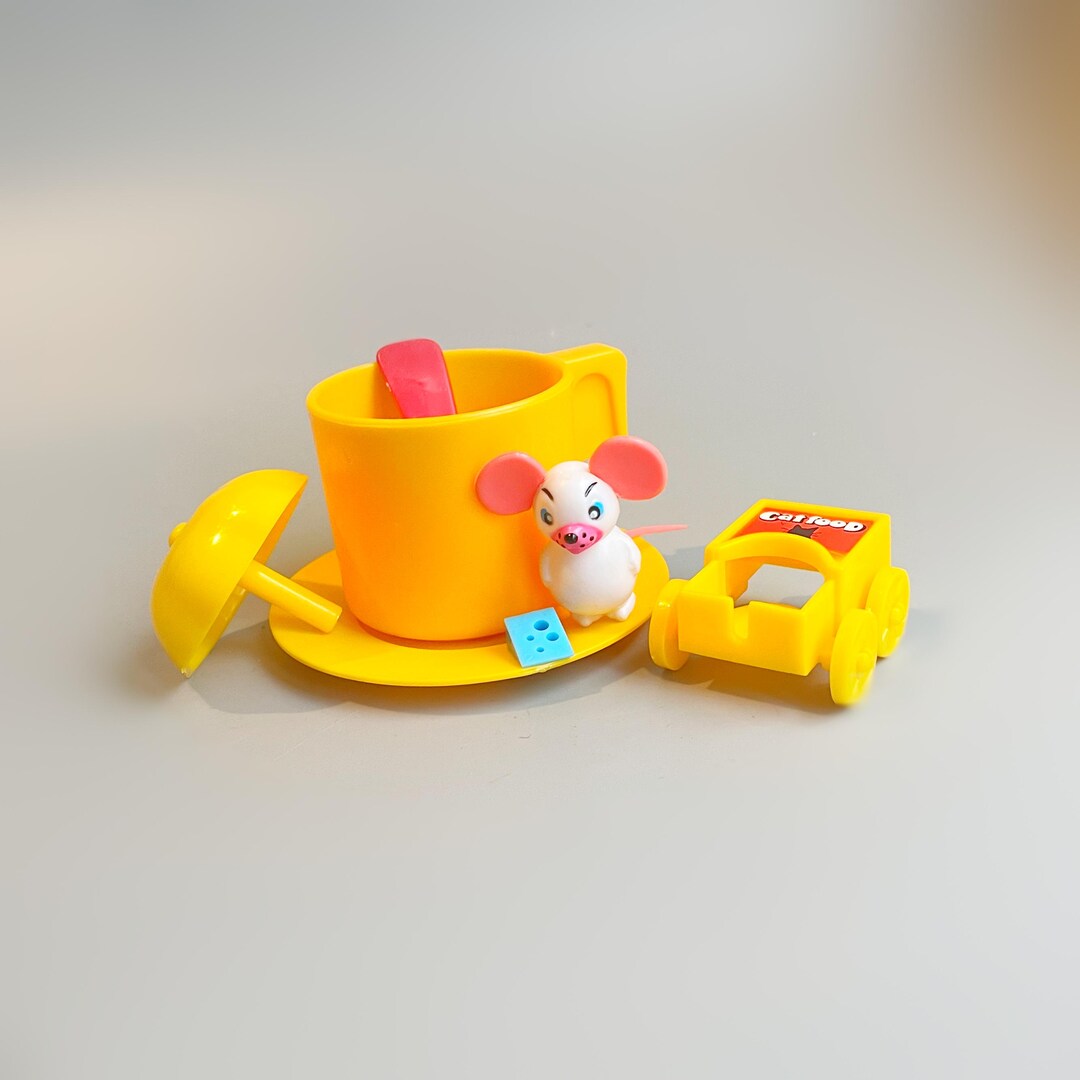Bluebird Cheeky Mouse Mini Figure Set, 80's White Plastic Mouse With ...