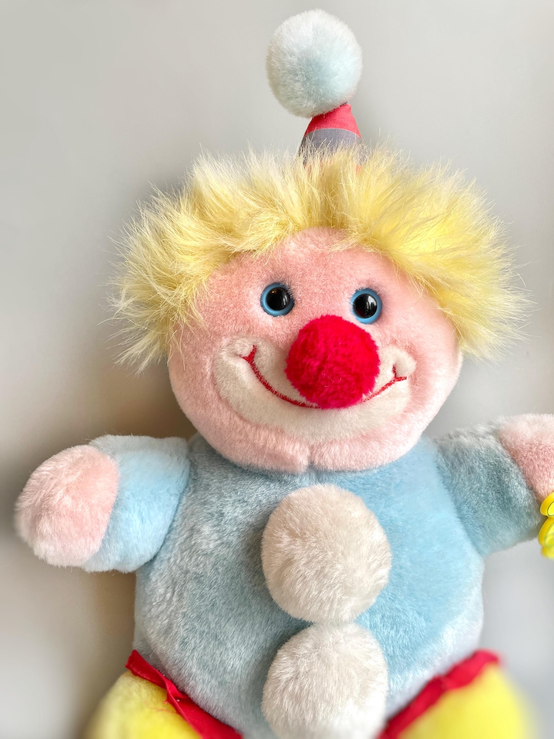 Vintage Clown Plush, 90's Jade Toys Clown Fluffy Plush Weird Old Toys ...