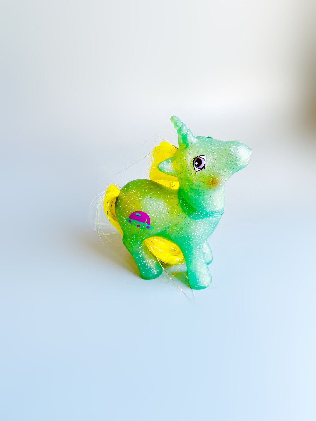 Star Hopper My Little Pony G1 Vintage, Unicorn Green Blue Glitter ...