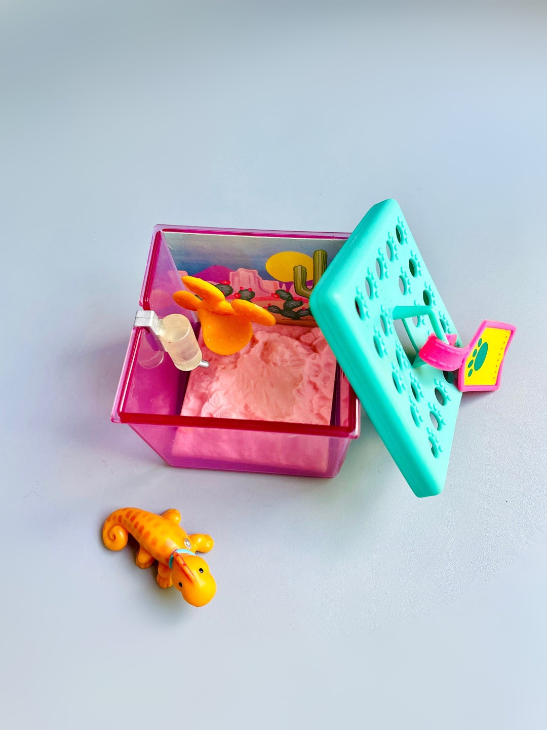 Littlest Pet Shop Racing Lizard, Vintage Playset Kenner 90's Chameleon ...