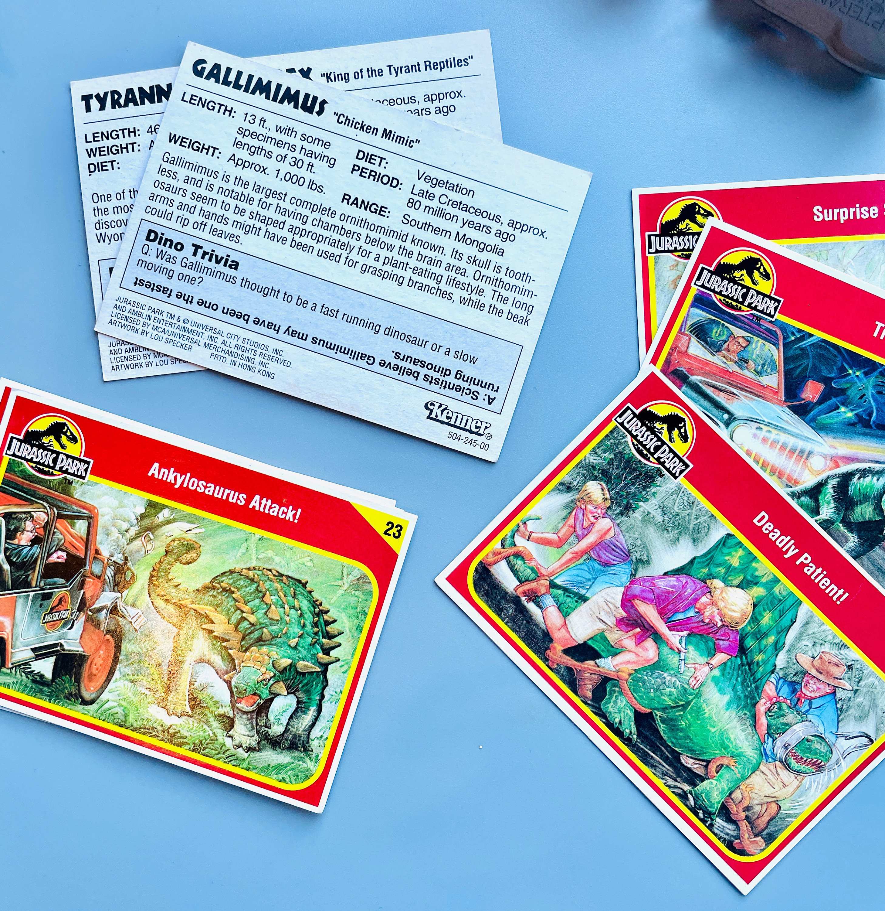 Jurassic Park Die-cast Metal Dinosaurs & Cards, CHOOSE YOUR OWN, 1993 ...