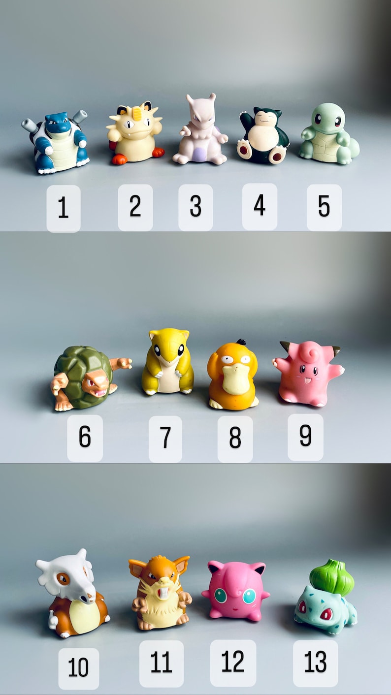 Pokemon Sliders, 90'S Pokemon Figures - CHOOSE YOUR OWN- 1999 Oddzon ...