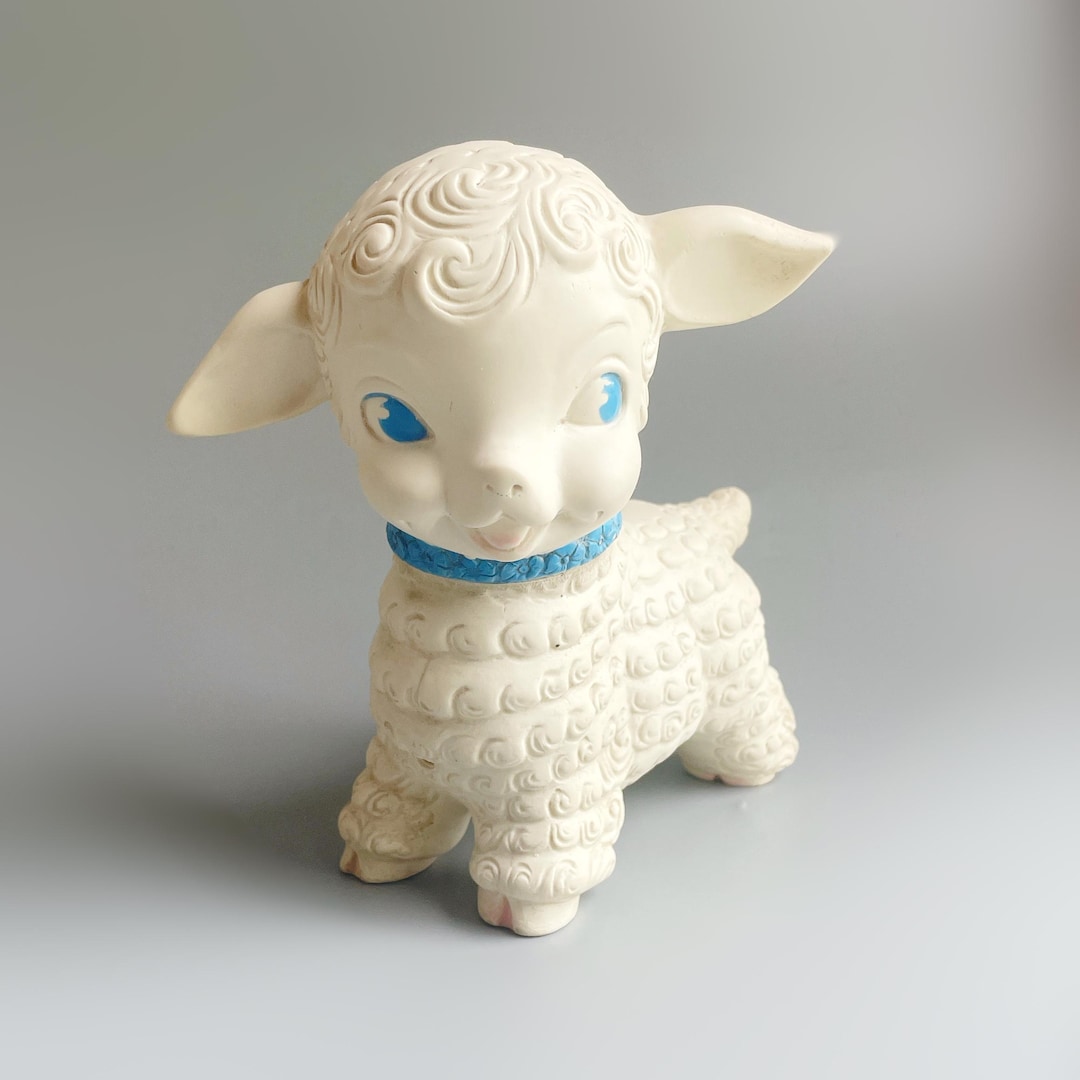 Edward Mobley Arrow Rubber Lamb Squeak Toy, Kitsch Lamb Squeaker, 60’s ...