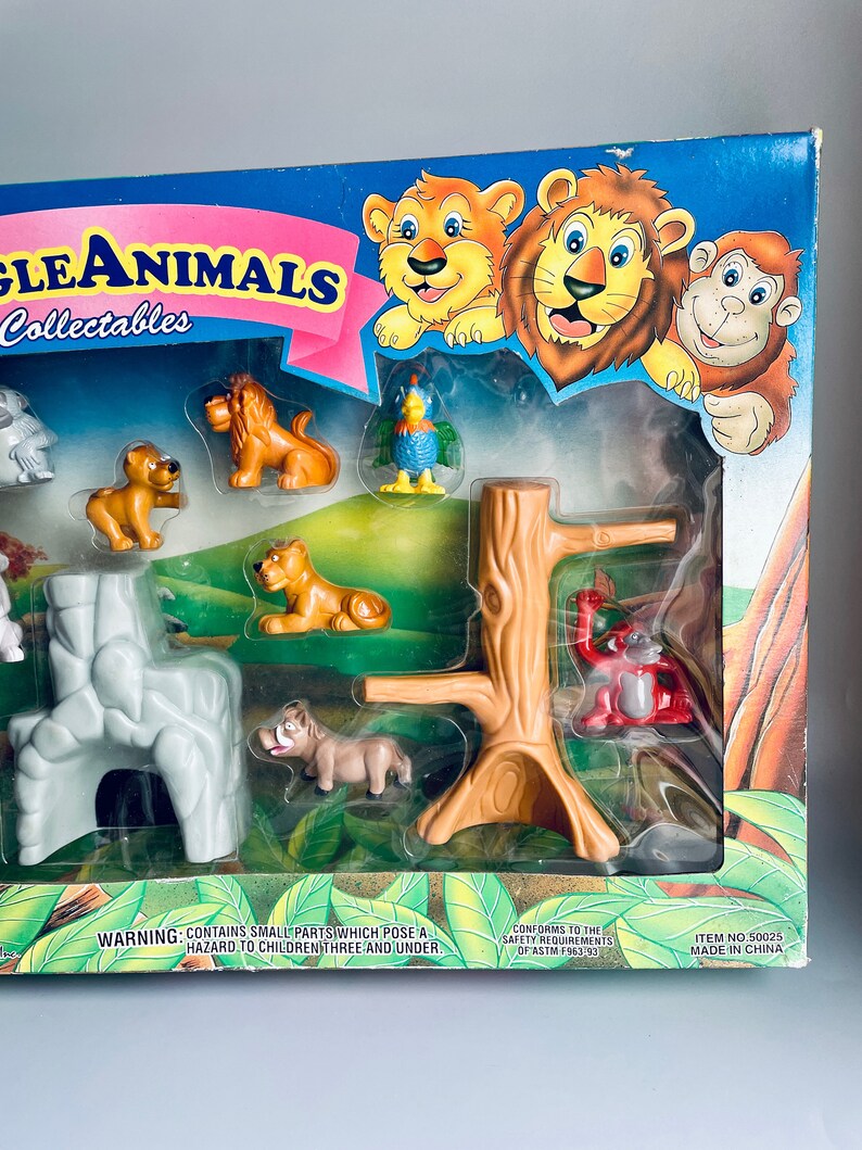 My Jungle Animals Mini Toy Set Vintage 90's Toys Tiny - Etsy