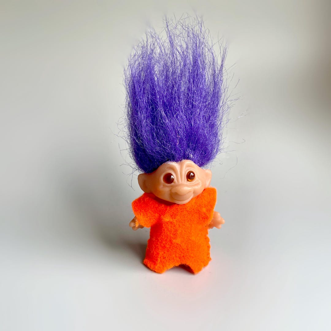 Vintage Dam Troll, 3” Dam Troll With Felt Clothing, Original Dam Troll ...