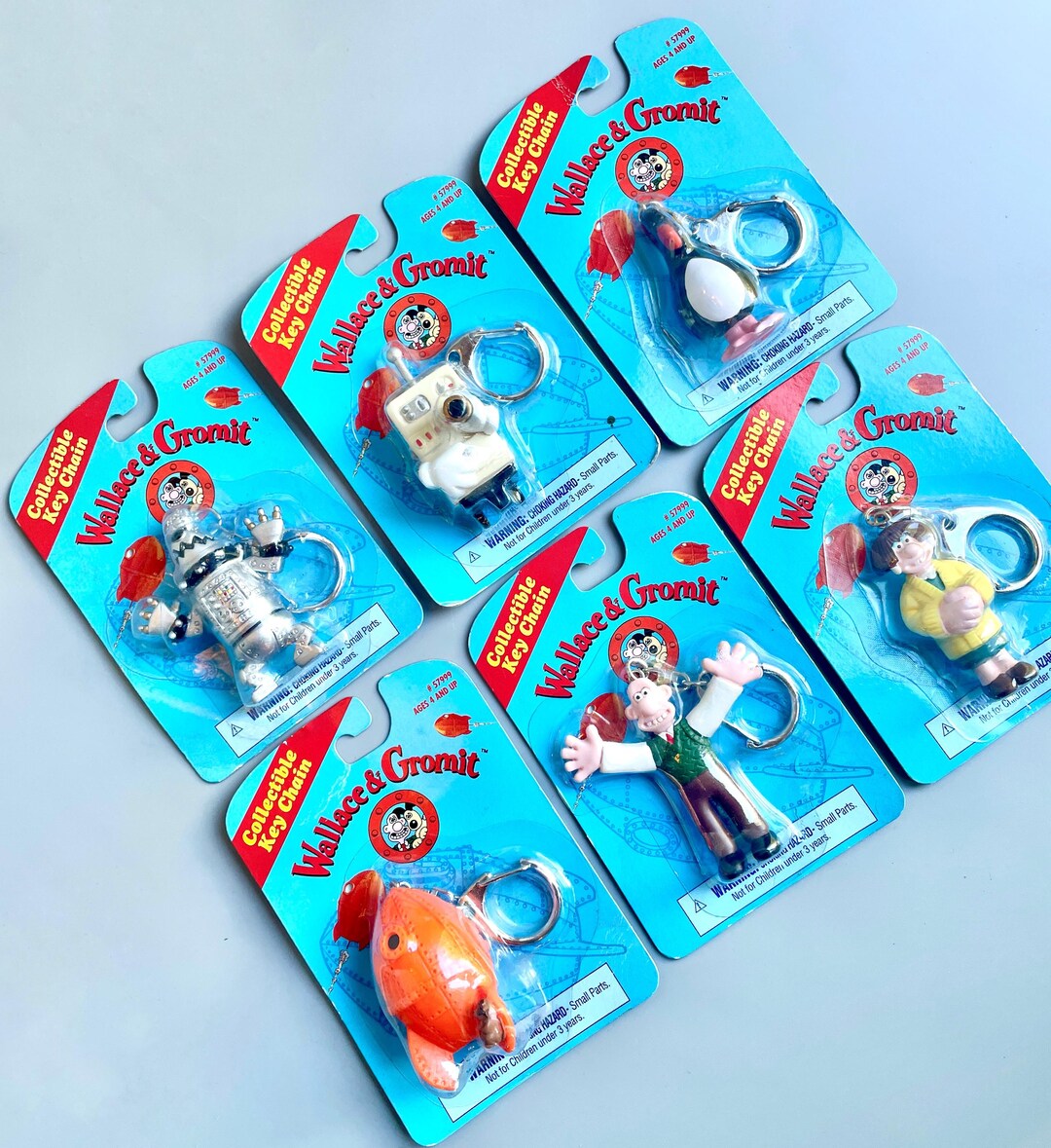 Wallace & Gromit Keychains, CHOOSE YOUR OWN, Wallace and Gromit Small ...