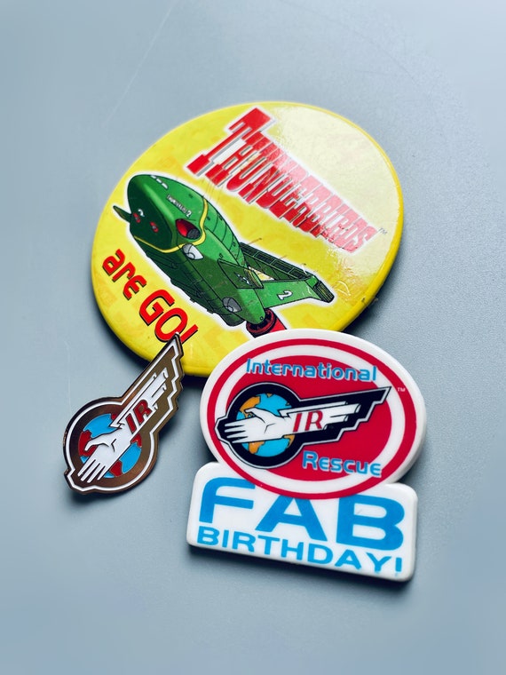 Thunderbirds Vintage Pin Badges, CHOOSE YOUR OWN, Thu… - Gem