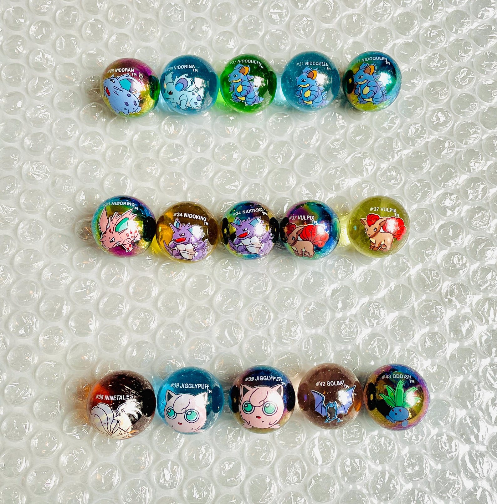 Pokemon Marbles #01-#62, CHOOSE YOUR OWN, Vintage Pokemon Marbles, Holo ...