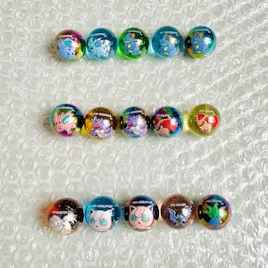 Pokemon Marbles #01-#62, CHOOSE YOUR OWN, Vintage Pokemon Marbles, Holo ...