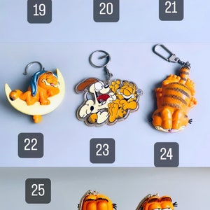 Vintage Garfield Keychains, CHOOSE YOUR OWN, Retro Garfield Key Rings ...