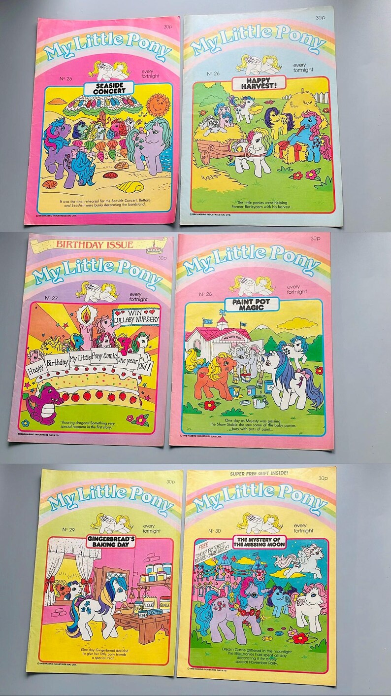 Vintage My Little Pony Comics, CHOOSE YOUR OWN, My Little Pony 80'S ...