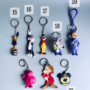 90’s Keychains- CHOOSE YOUR OWN- Nostalgic Character Keyrings, Garfield ...