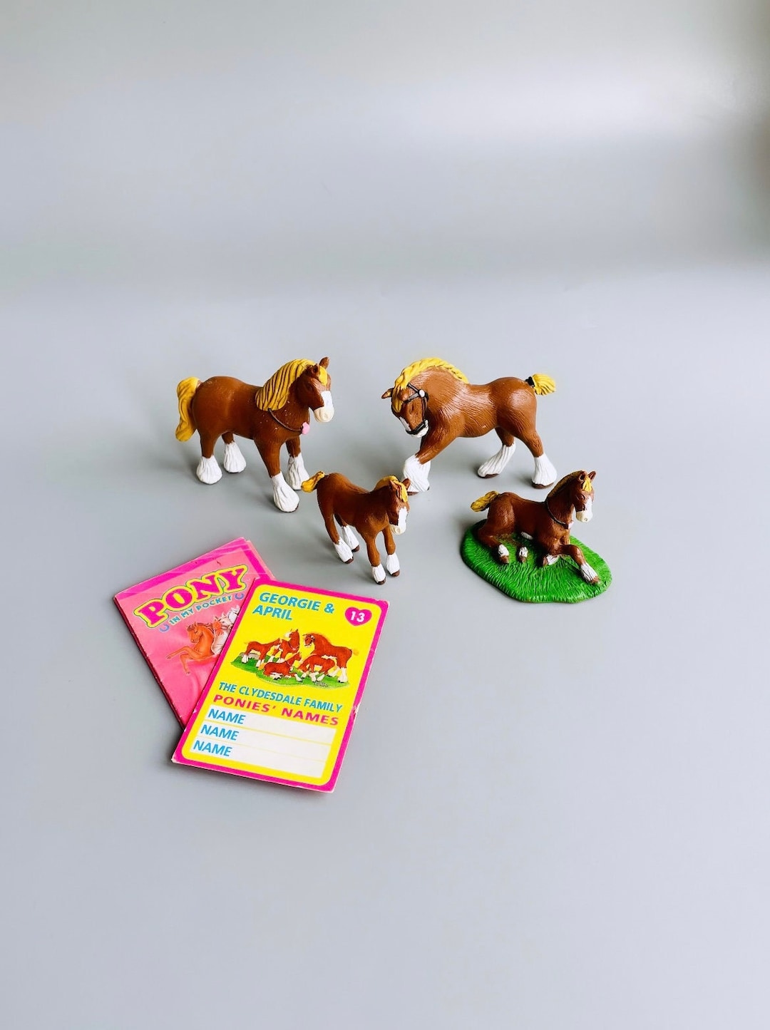 90's Pony in My Pocket Family Georgie & April Set, Clydesdale Horses ...
