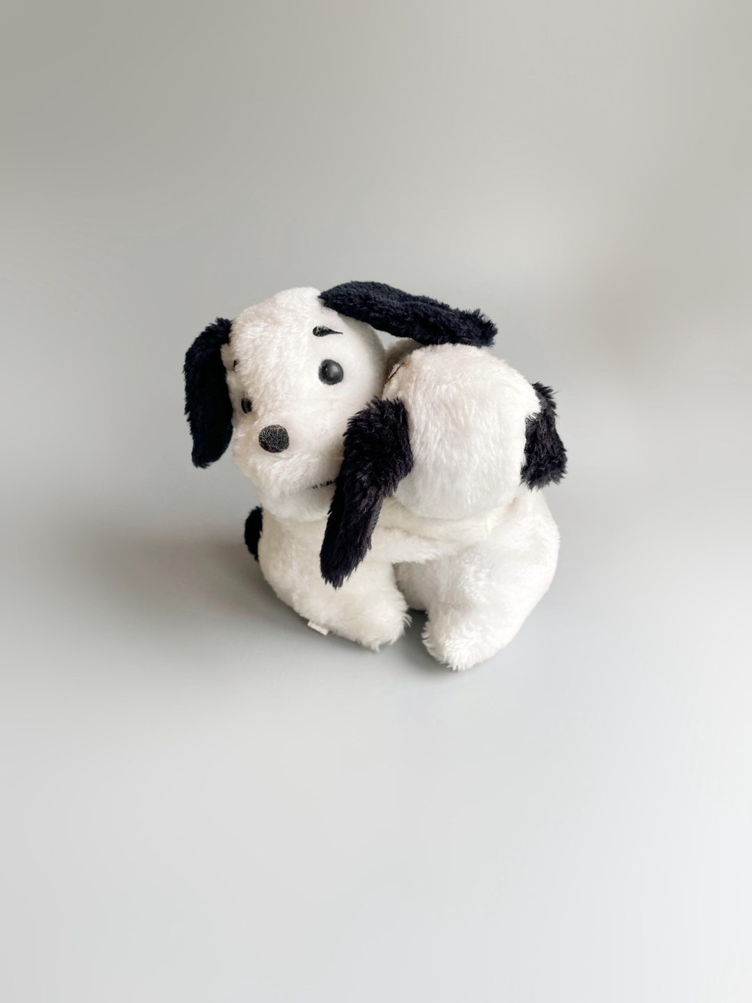 Snoopy Peanuts Hugging Plush Toy, Vintage Snoopy Black White Dog Plush ...