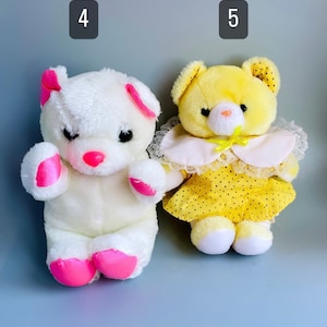 80's Plush Neon Teddies, CHOOSE YOUR OWN, Colourful 80's 90's Bears ...