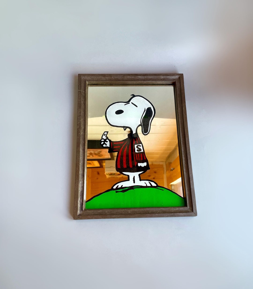 Vintage Snoopy Mirror, Snoopy Peanuts Referee Mirror, Snoopy Picture ...