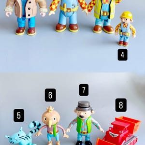 Bob the Builder Figures, Choose Your Own, Vintage Plastic Mini Action ...