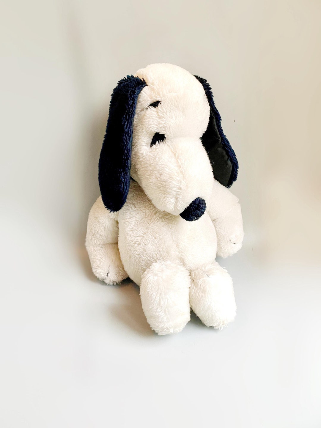LARGE Snoopy Peanuts Toy Plush, 60's Vintage Snoopy Doll With Collar ...