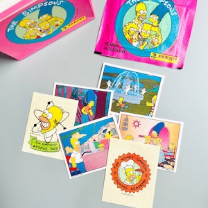 1991 Simpsons Panini Stickers, Simpsons Vintage Trading Stickers ...