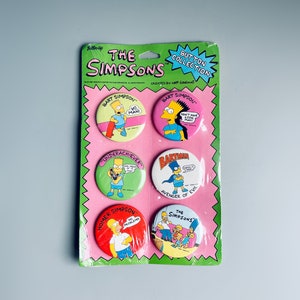 The Simpsons Vintage Button Badges, CHOOSE YOUR OWN, 90's the Simpsons ...