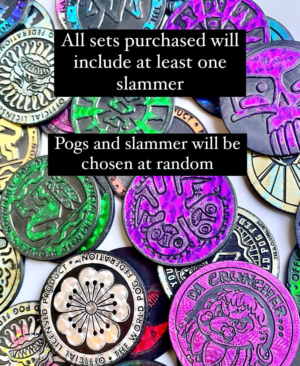 90's Pogs, Vintage Pogs Lucky Dip With SLAMMERS, 90's World Tour Pog ...