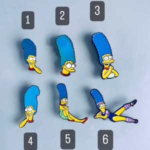 90's Marge Simpson Enamel Pin Badges, CHOOSE YOUR OWN, Vintage Original ...