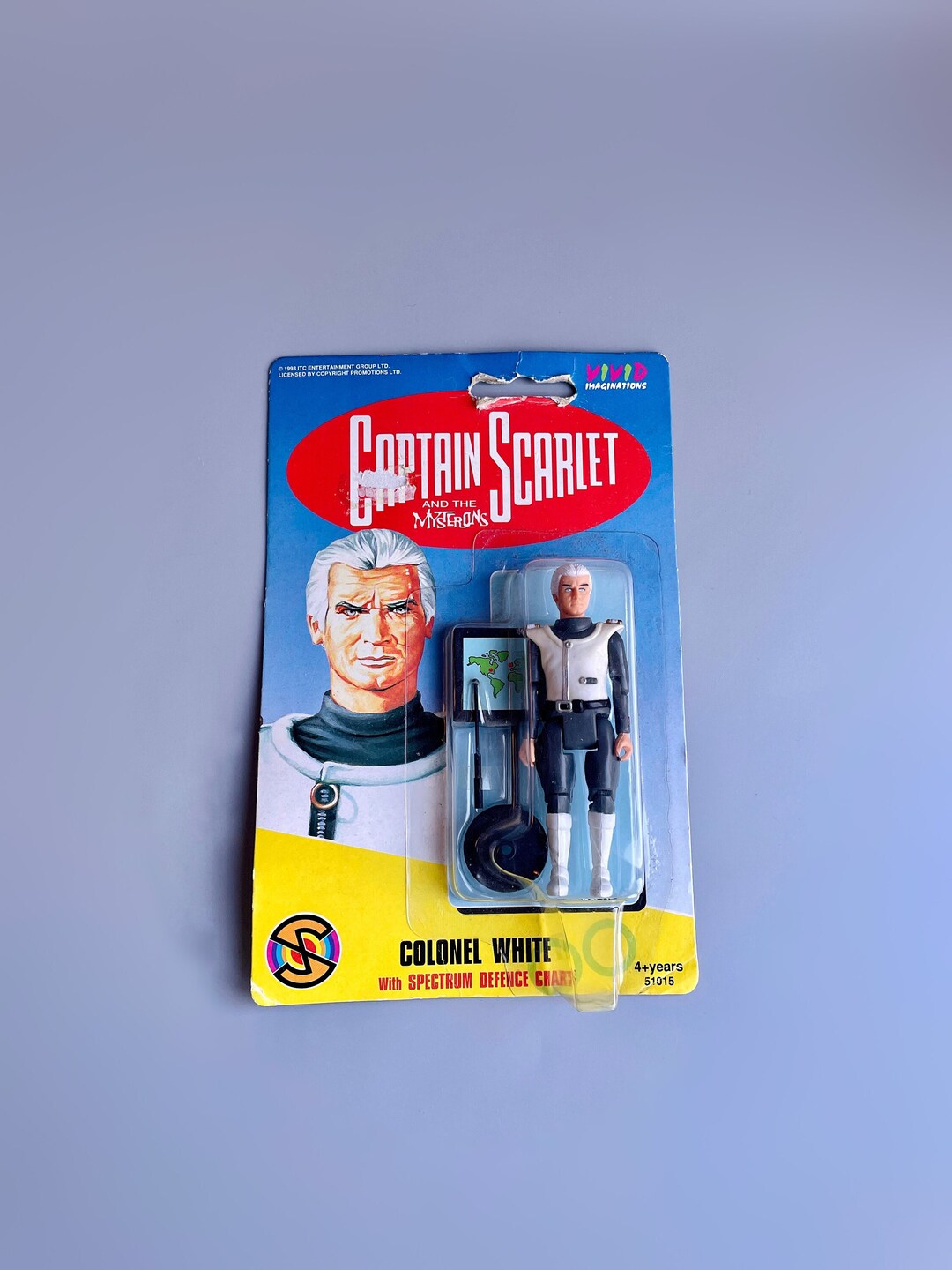 Captain Scarlet Colonel White Carded Action Figure, Captain Scarlet 90 ...