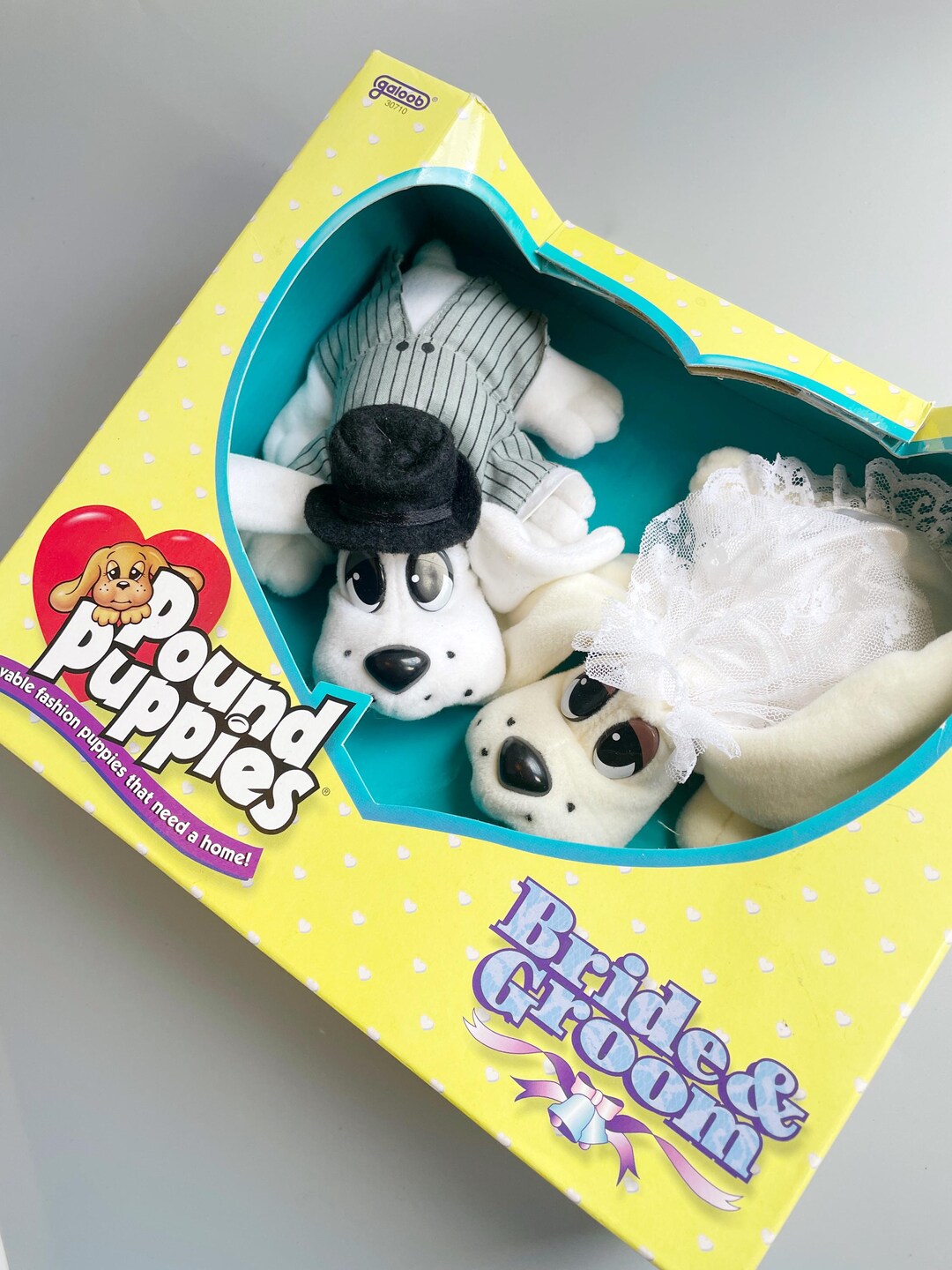 Pound Puppies Bride and Groom, Pound Puppies NOS Vintage Boxed Wedding ...