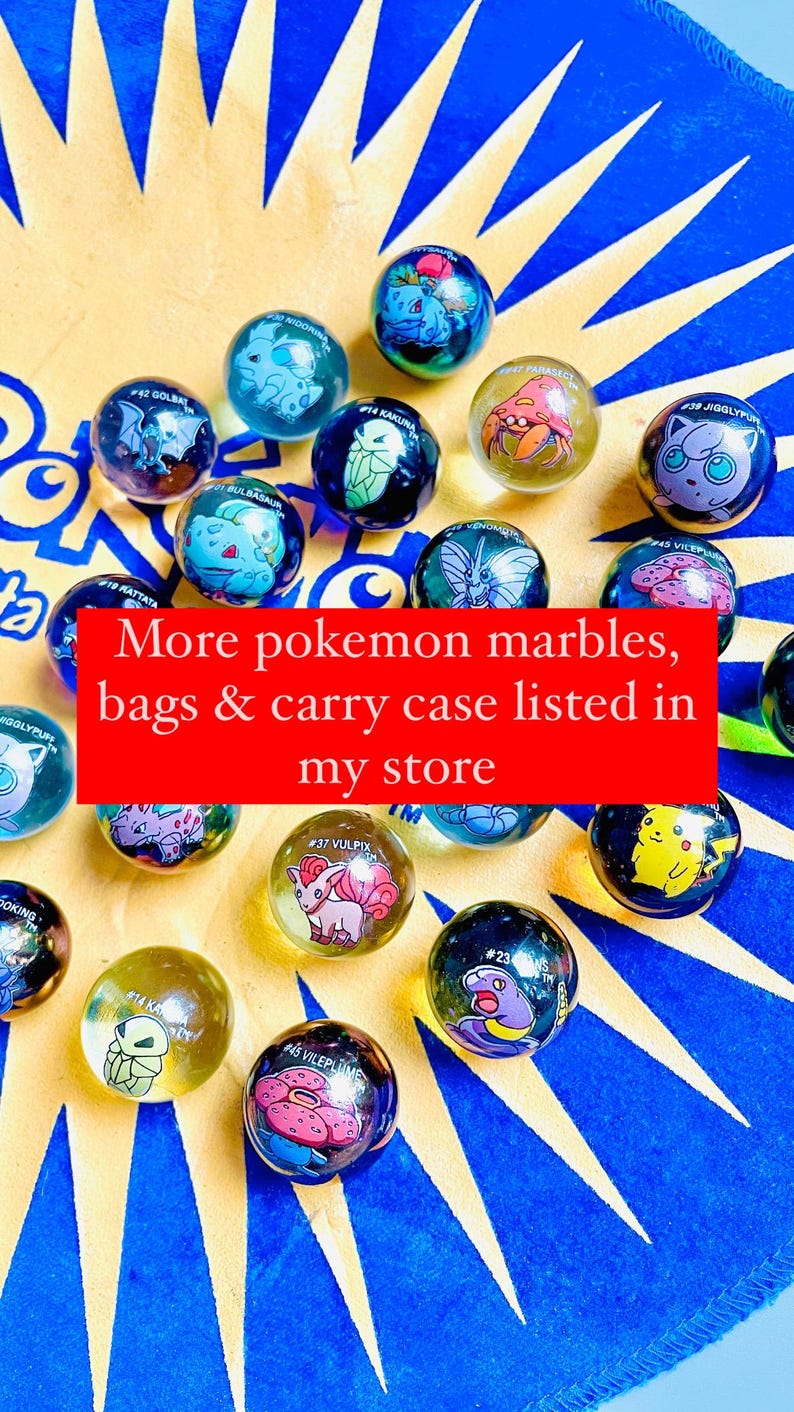 Pokemon Marbles #01-#62, CHOOSE YOUR OWN, Vintage Pokemon Marbles, Holo ...