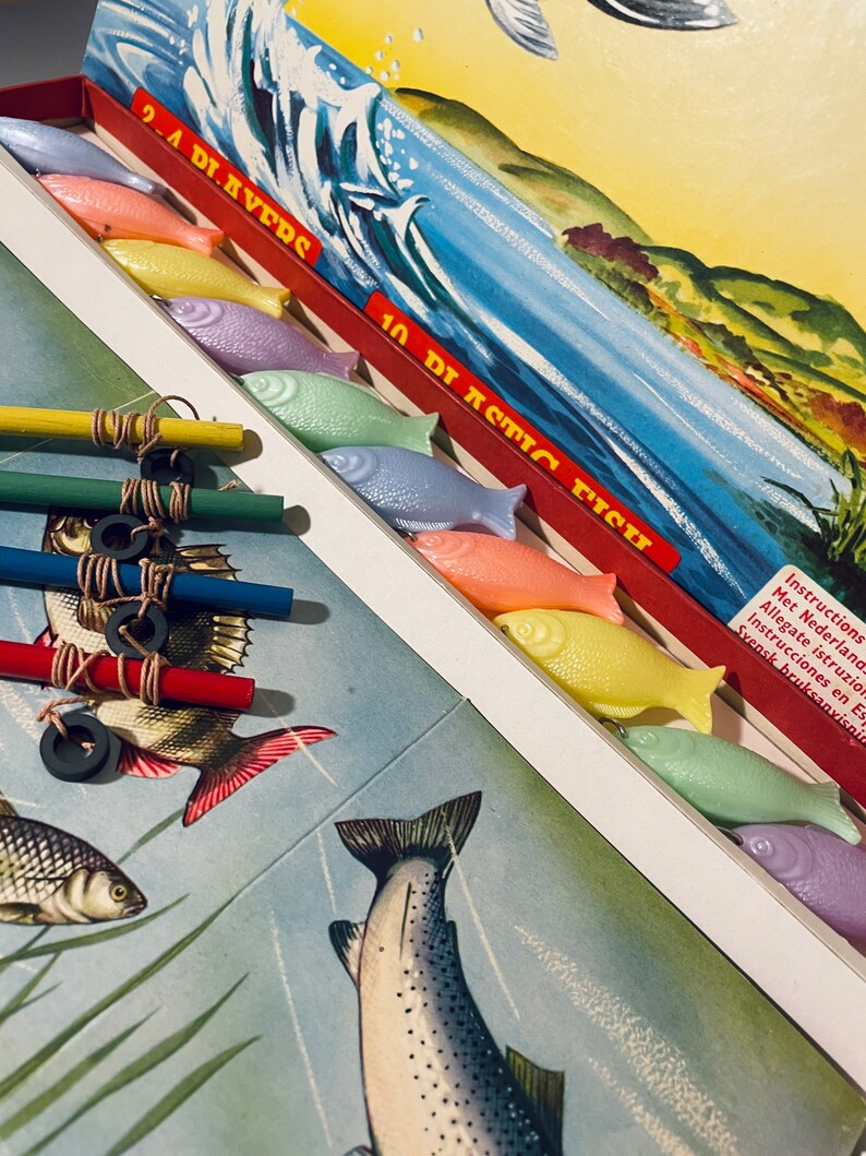 Merit 1960s Magnetic Fishing Game Vintage Board Games 60s - Etsy