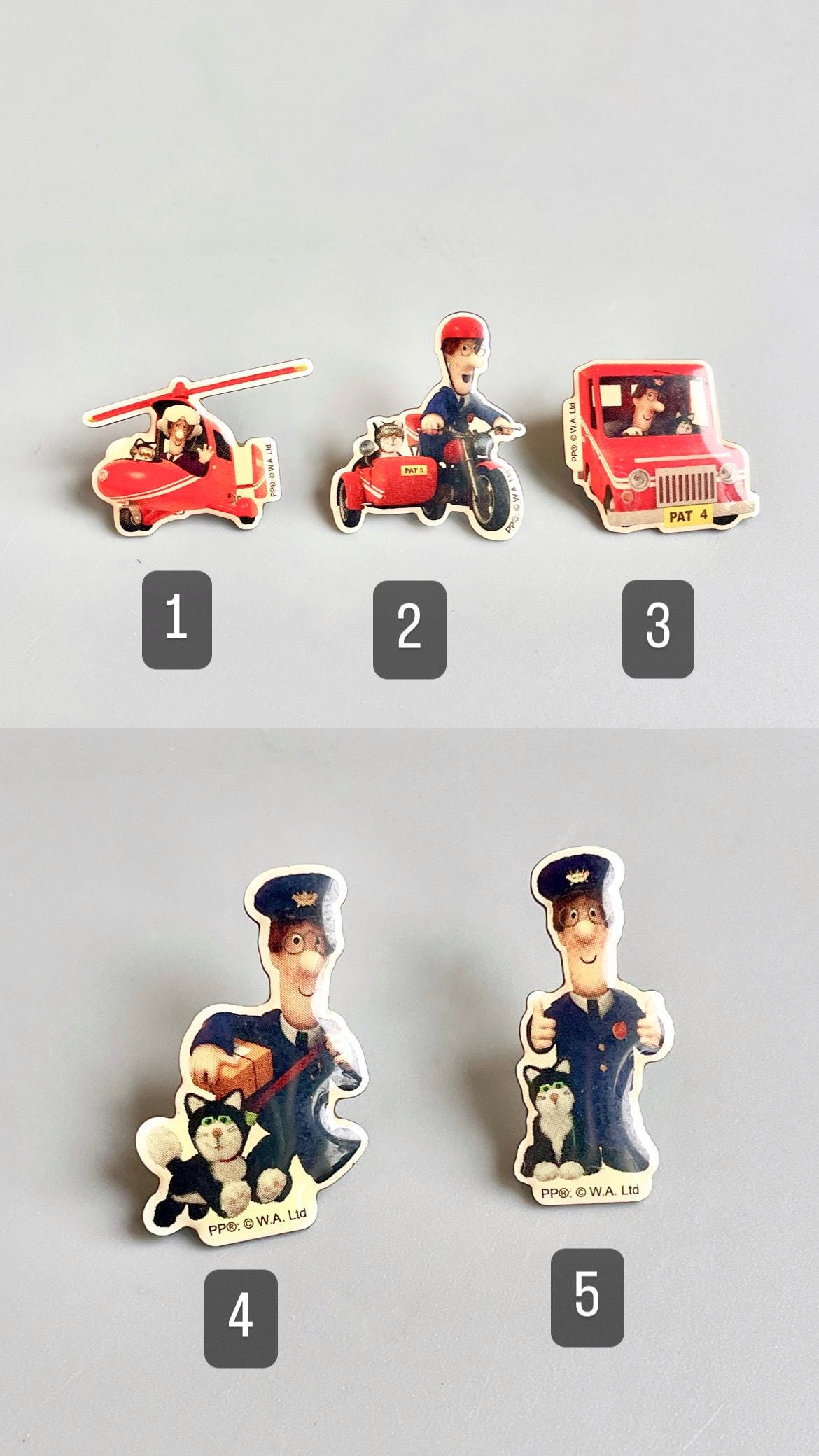 Postman Pat Pin Badge, CHOOSE YOUR OWN, Vintage Postman Pat Badges 2000 ...