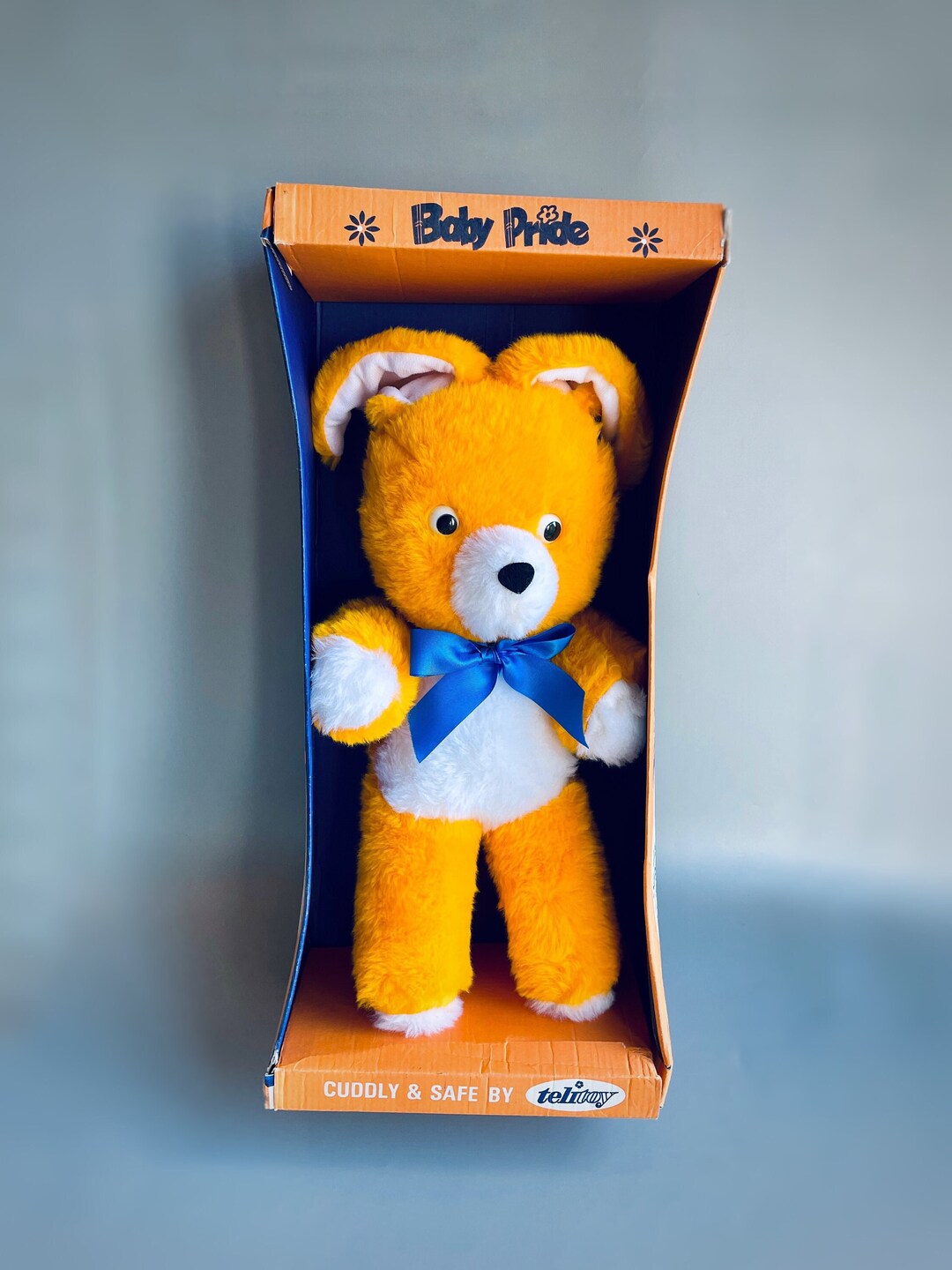 Boxed 70's Plush Rabbit, Baby Pride Telitoy Kitsch Vintage Cuddly Toy ...