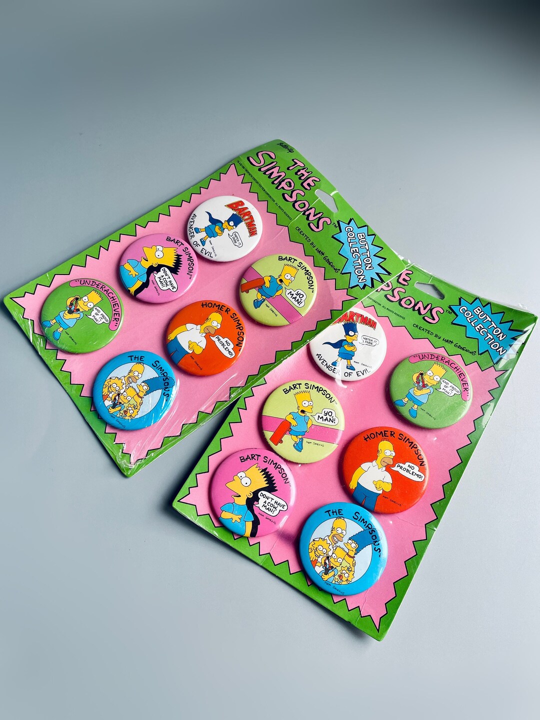 90's Original Simpsons Pin Badge Sets, Retro True Vintage the Simpsons ...