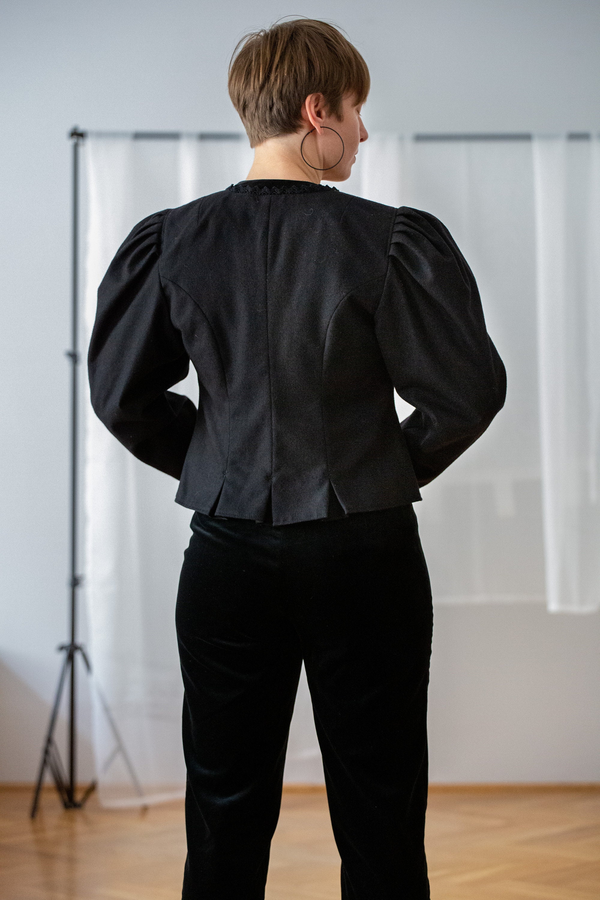 Vintage Austrian Wool Folk Jacket With Puff Sleeves for Women - Etsy