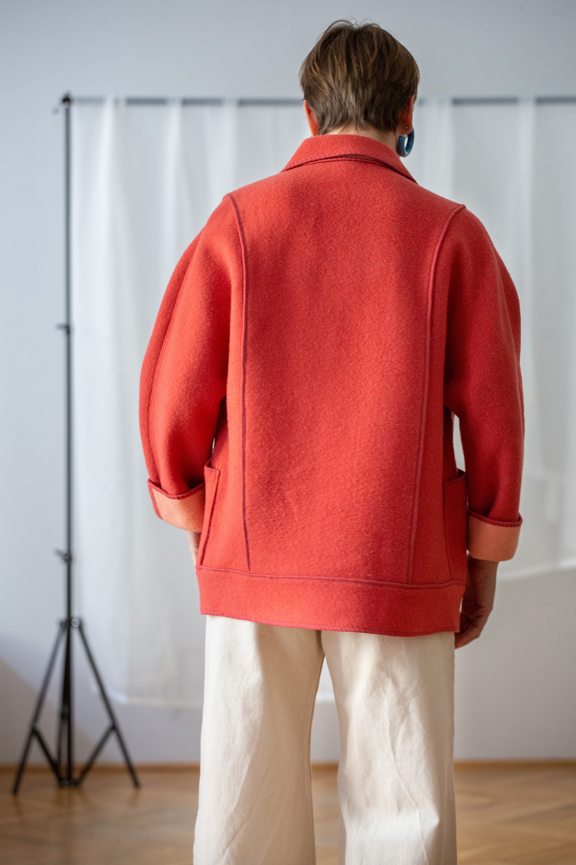 Vintage Pure Wool Spring Coat in Salmon & Bubblegum Pink for - Etsy