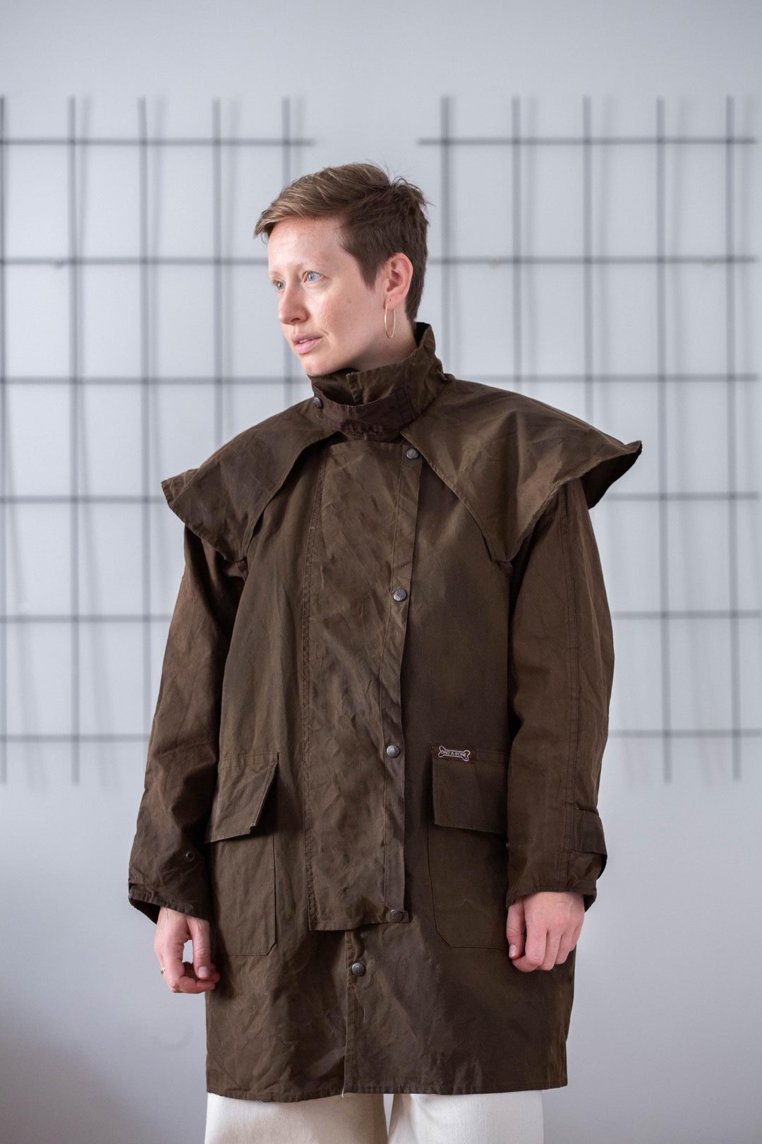 Vintage Driza Bone Field Jacket in Dark Brown for Men Size S Short ...