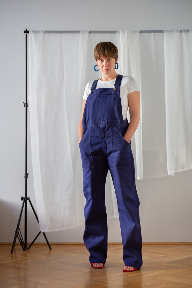 Vintage German Denim Workwear Overalls in Indigo Blue Free - Etsy