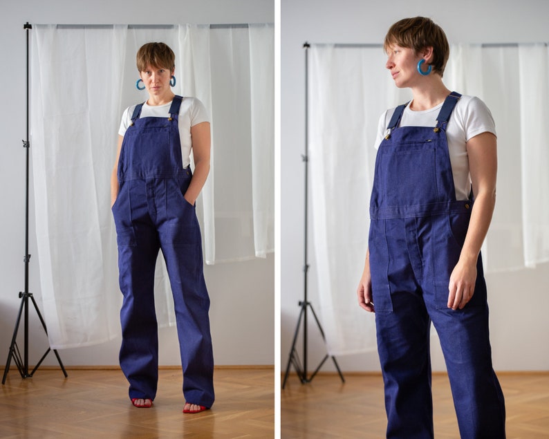 Vintage German Denim Workwear Overalls in Indigo Blue Free - Etsy