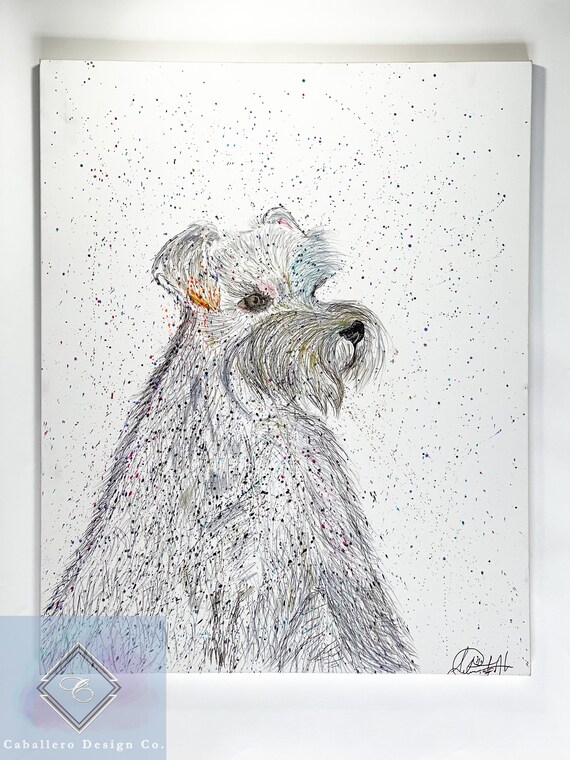 Custom Dog Painting Canvas Colorful Pet Portrait Permanent | Etsy